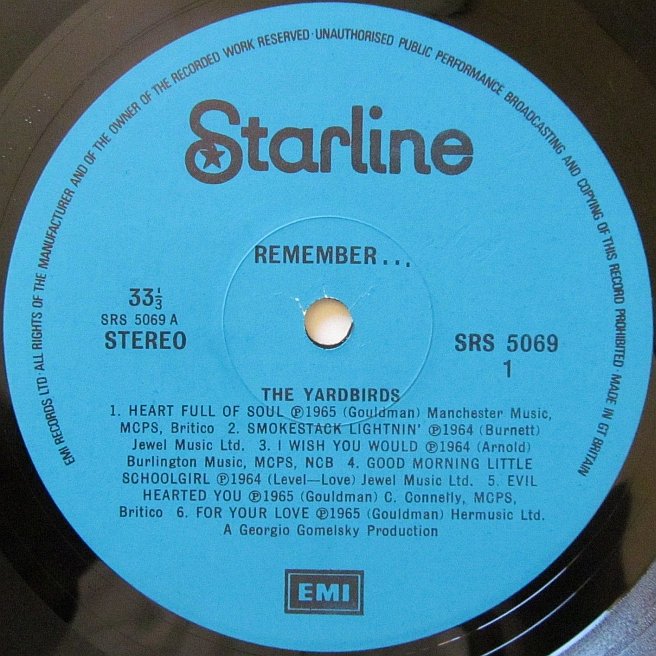 Cvinyl Com Label Variations Starline Records